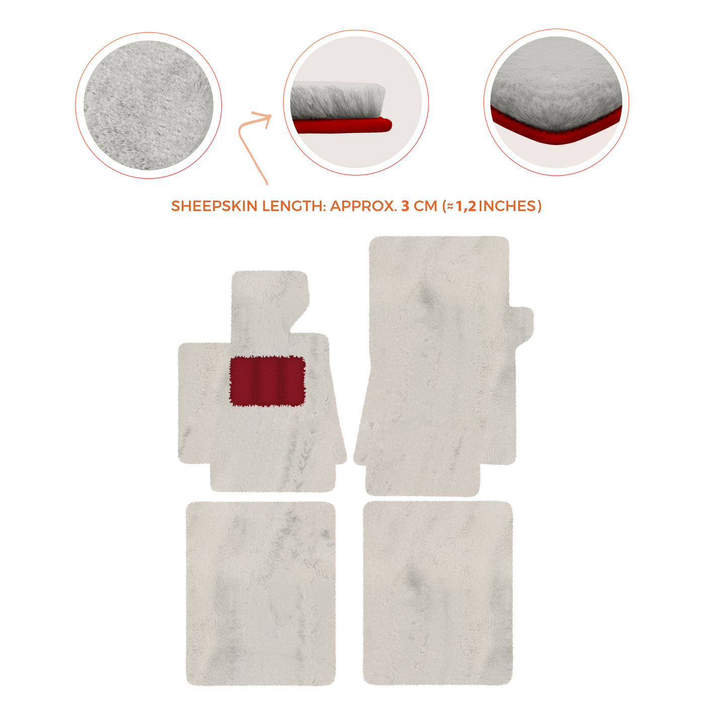 Sheepskin Floor Mats for Bentley Arnage T (1998-2009) - Sheepskin ...
